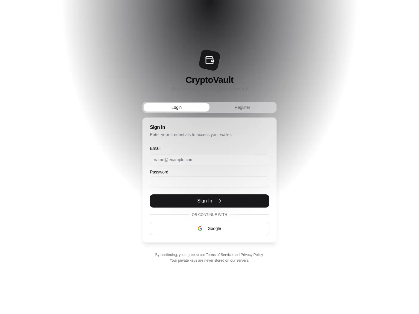 CryptoVault Wallet