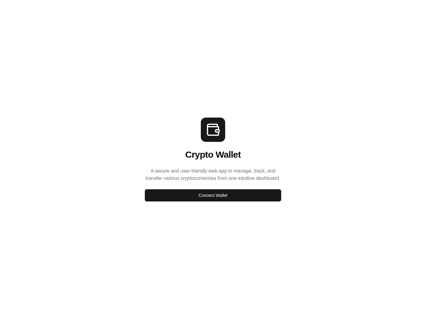 Crypto Wallet Dashboard