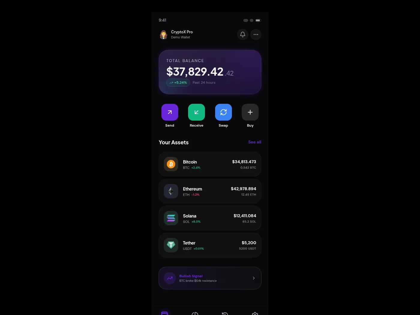 Simulated Crypto Wallet