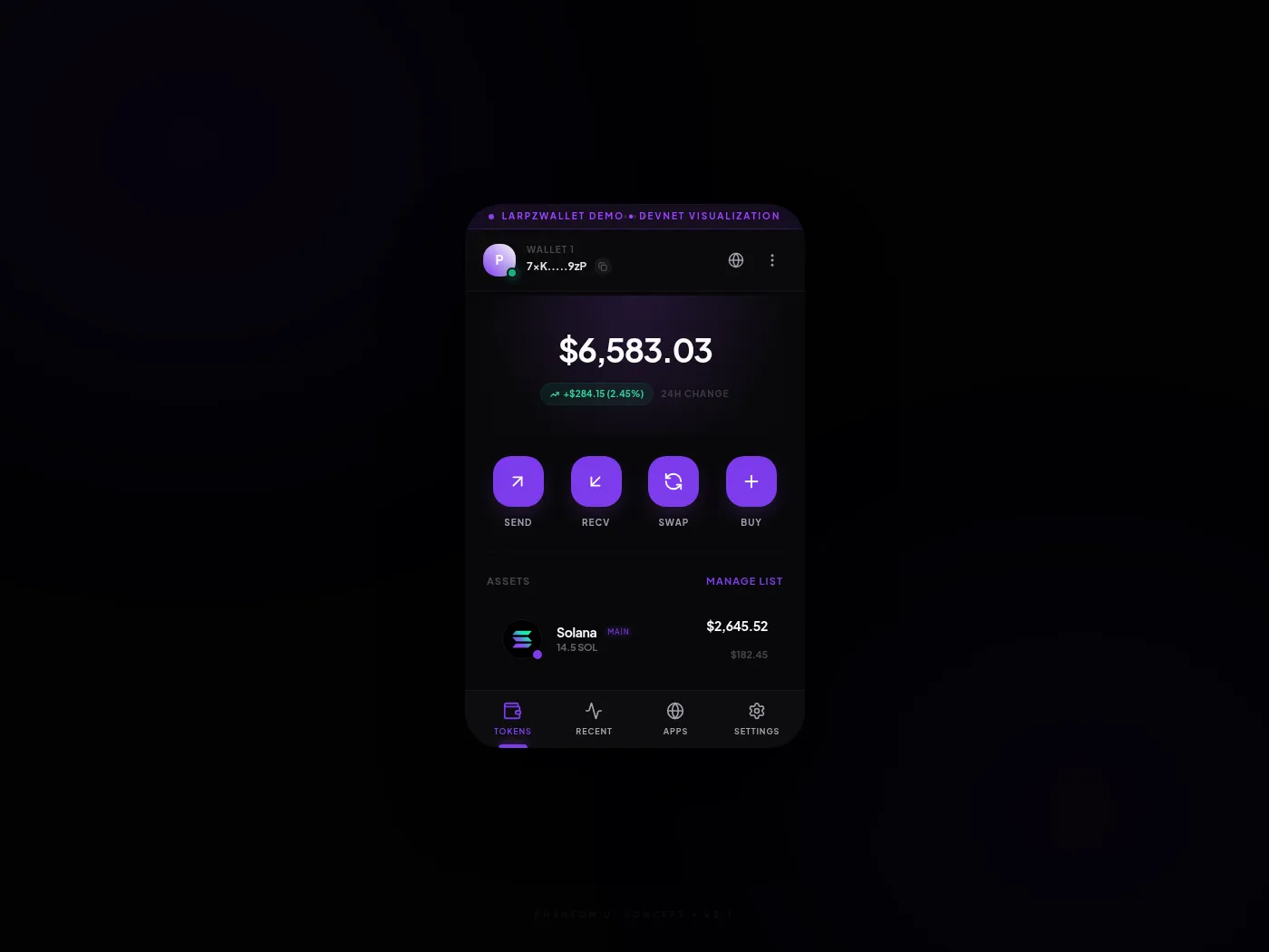 Phantom Wallet Mockup