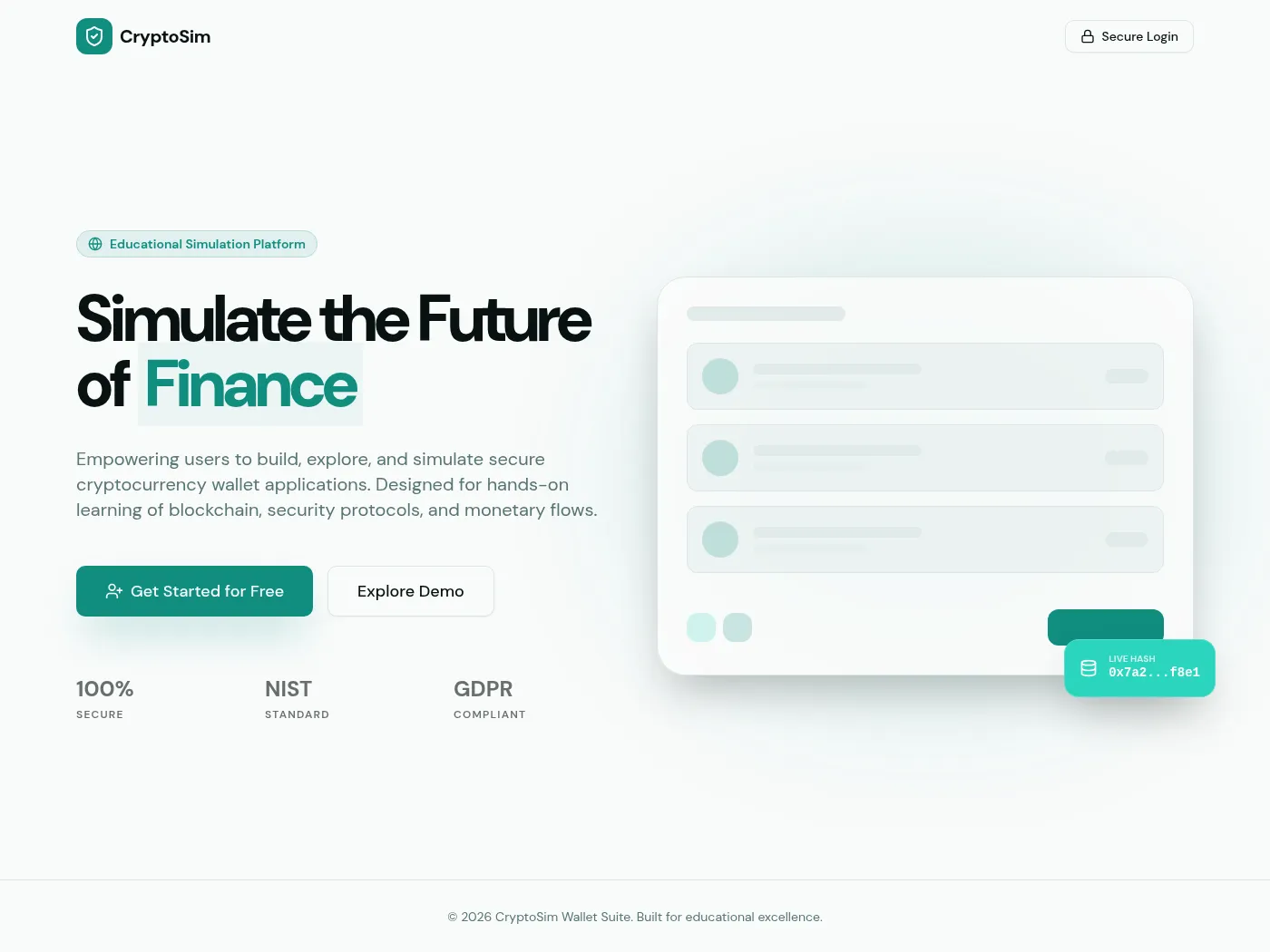 Crypto Wallet Sim Suite