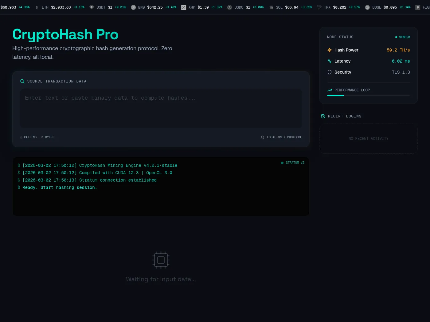 CryptoHash Clone