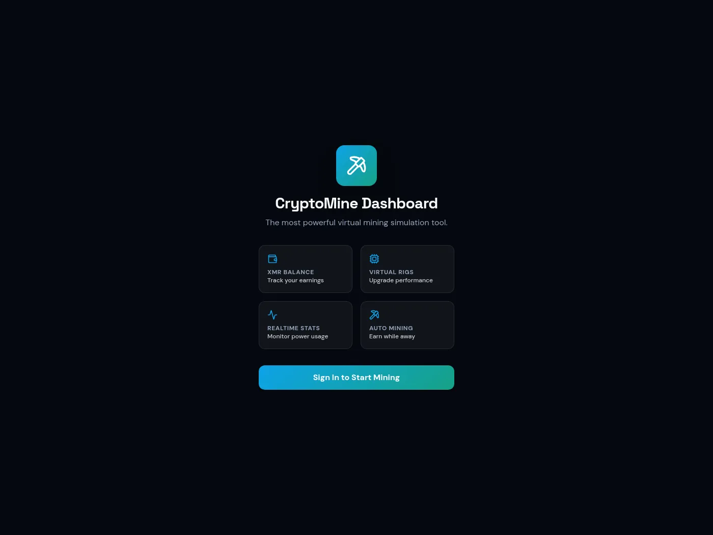 CryptoMine Dashboard