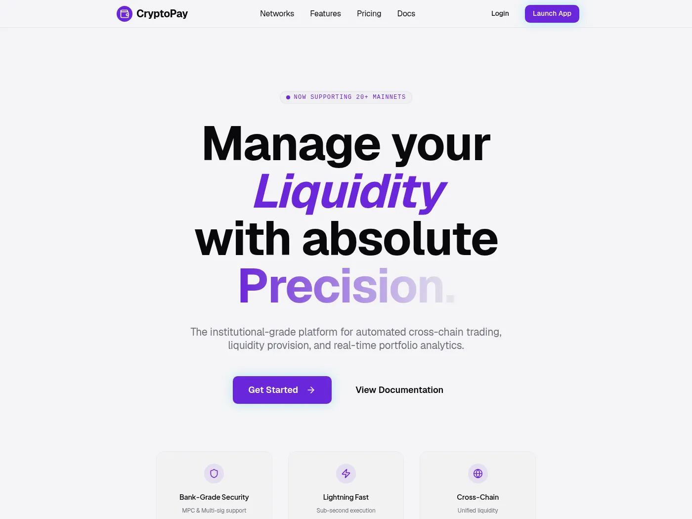 CryptoPay SaaS Landing