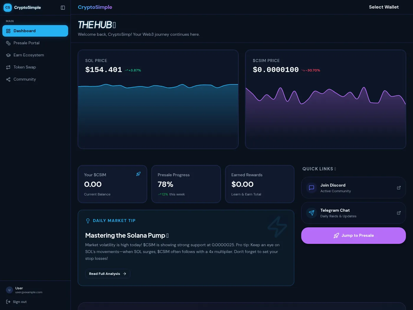 CryptoSimple Web3 Hub