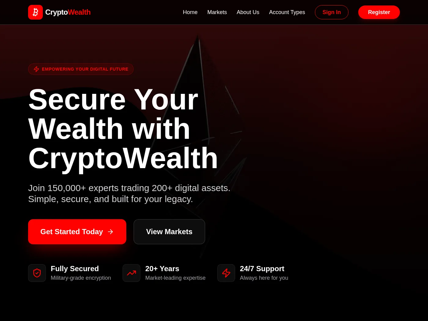 CryptoWealth Landing Page