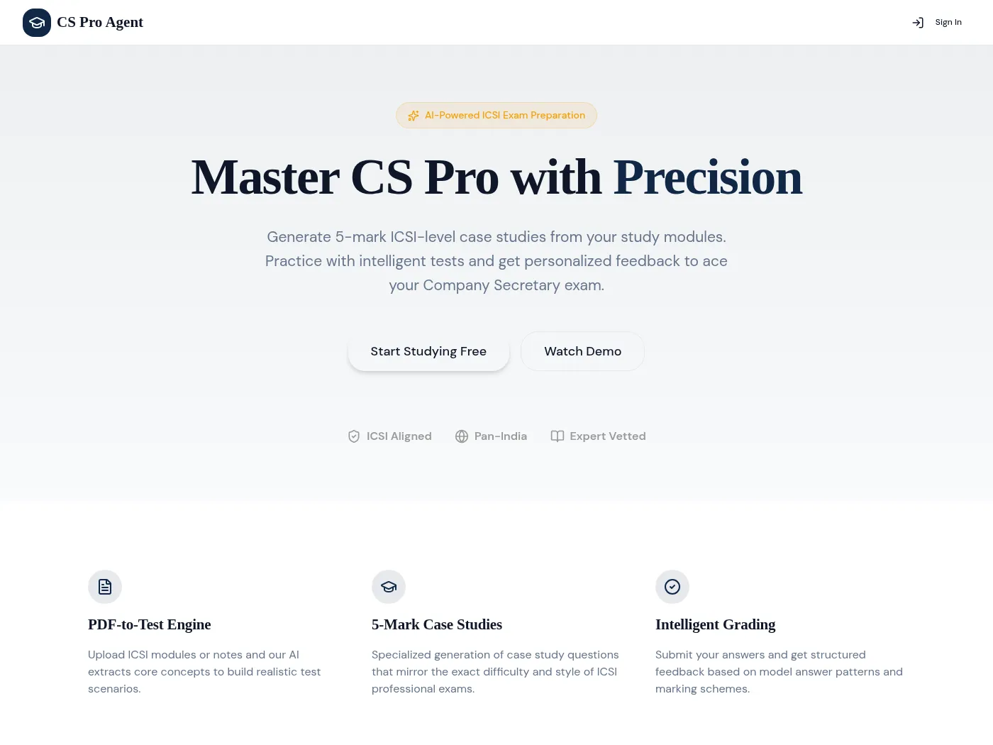 CS Pro Exam Study Agent
