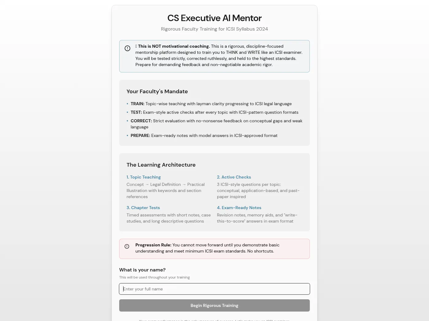 CS Executive AI Mentor