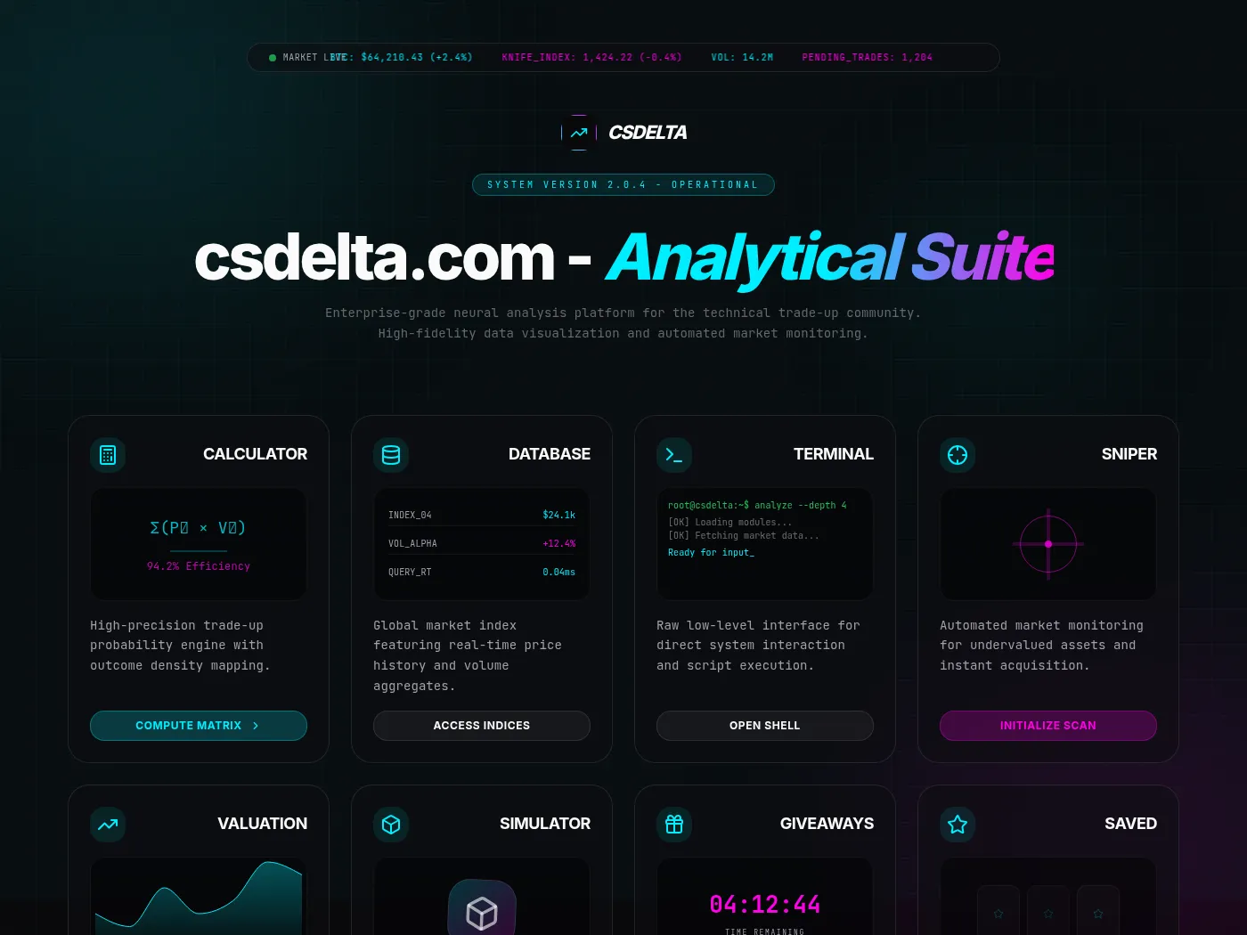 CSDelta Analytical Suite