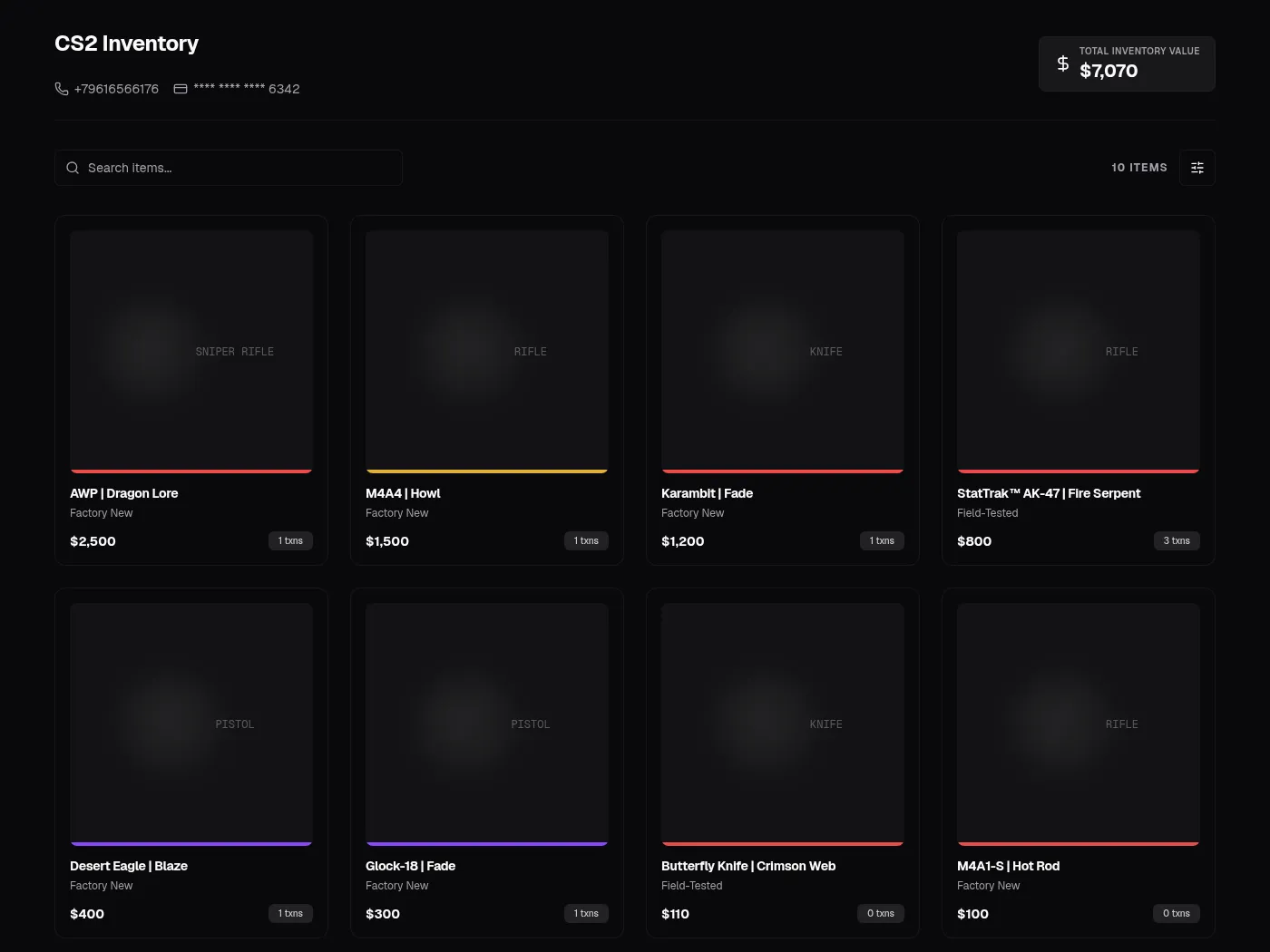 CSGO Inventory Tracker