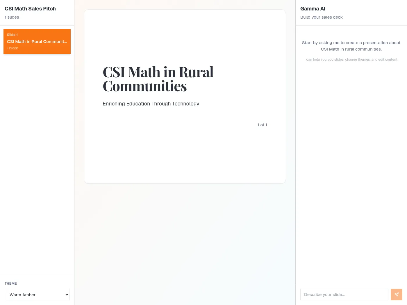 CSI Math Sales Deck