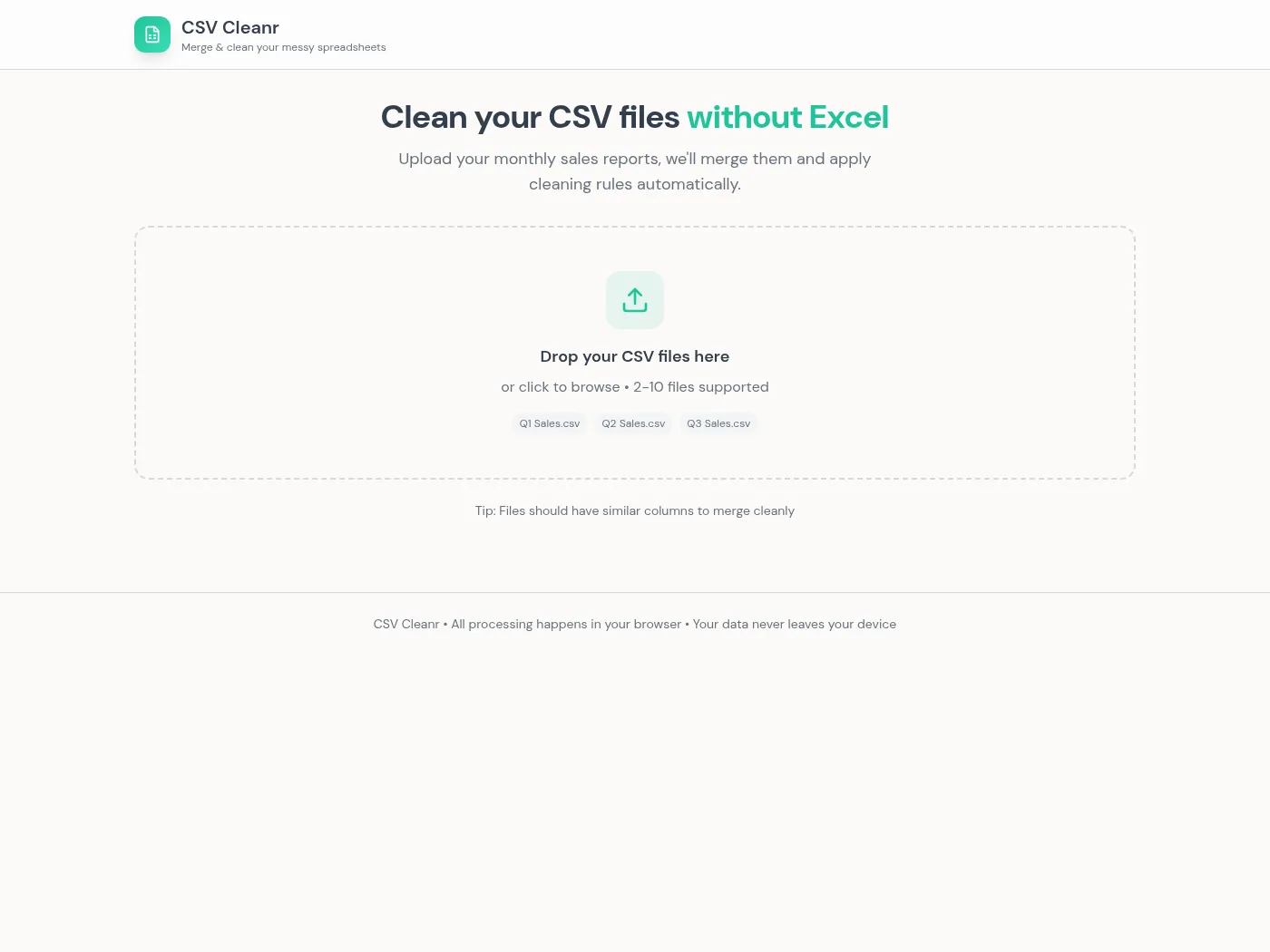 CSV Cleanr MVP