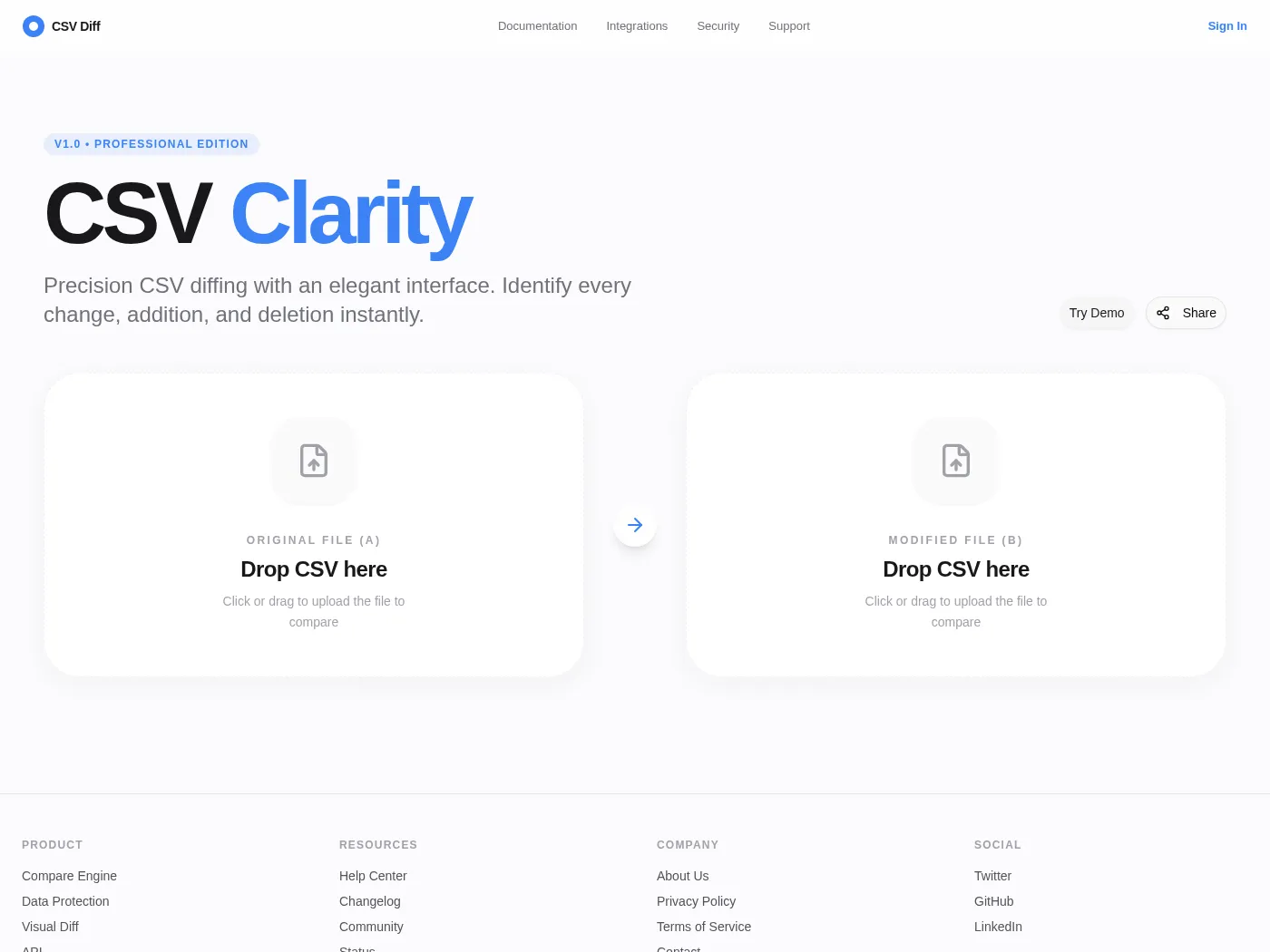 CSV Diff Viewer