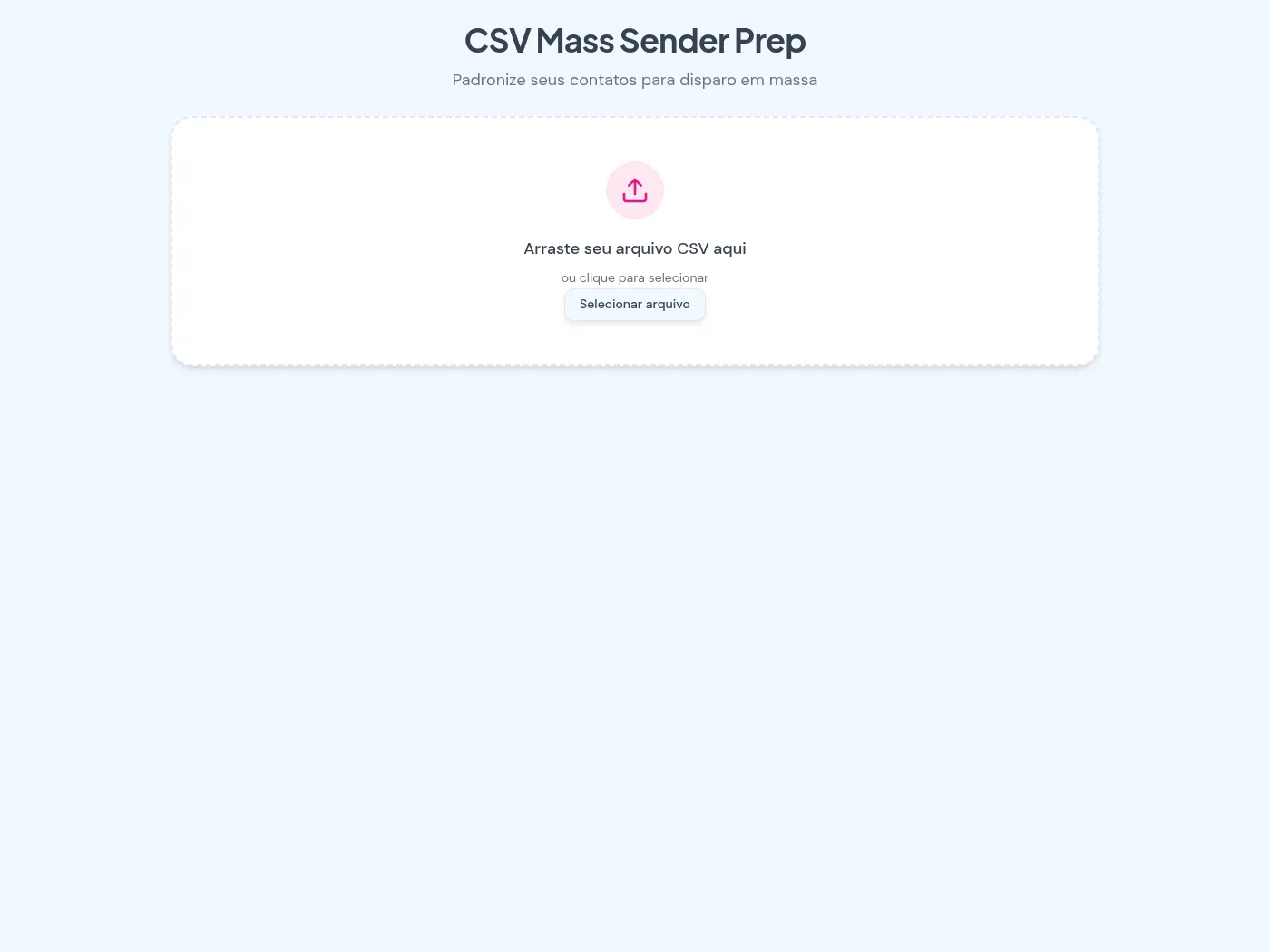 CSV Mass Sender Prep
