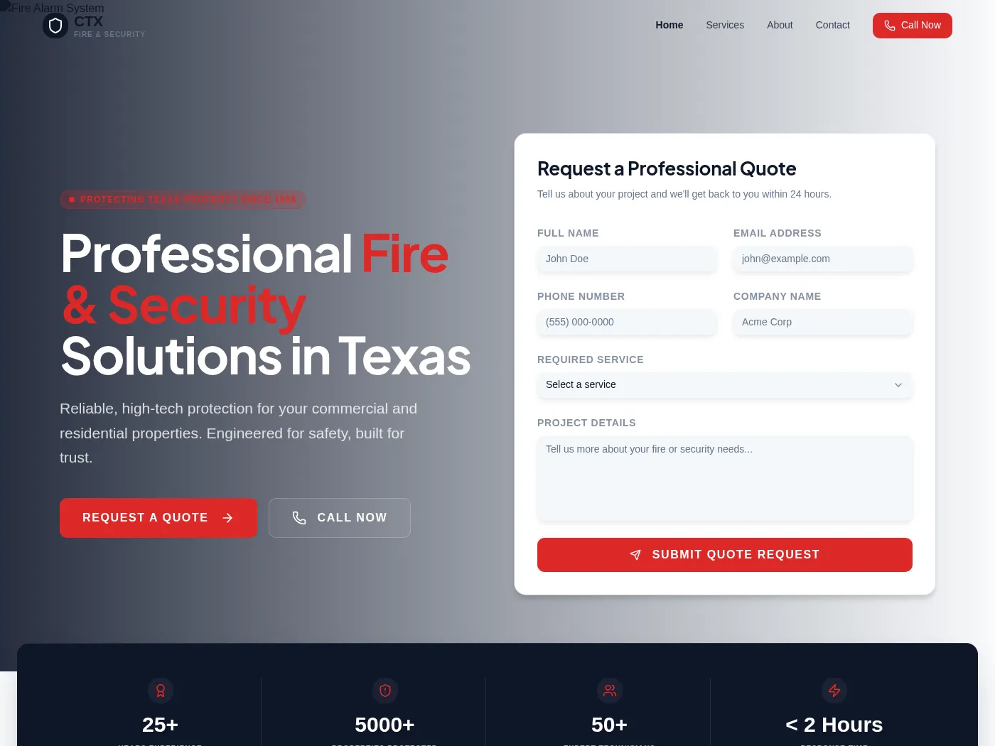 CTX Fire & Security Web