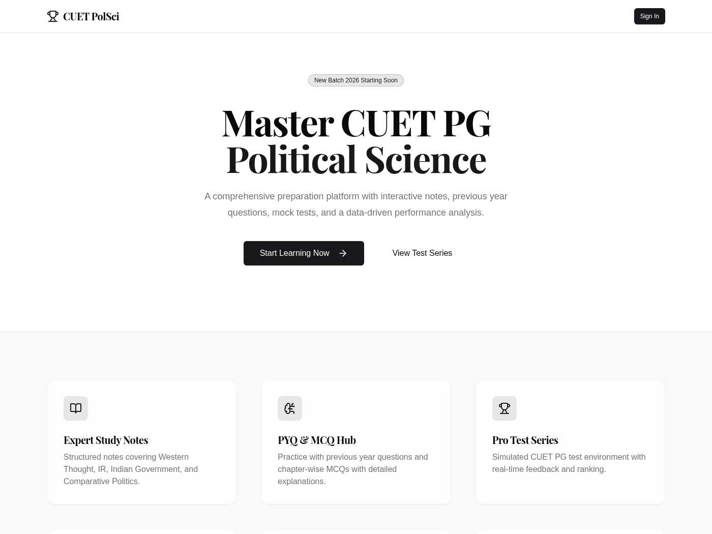 CUET PolSci Prep