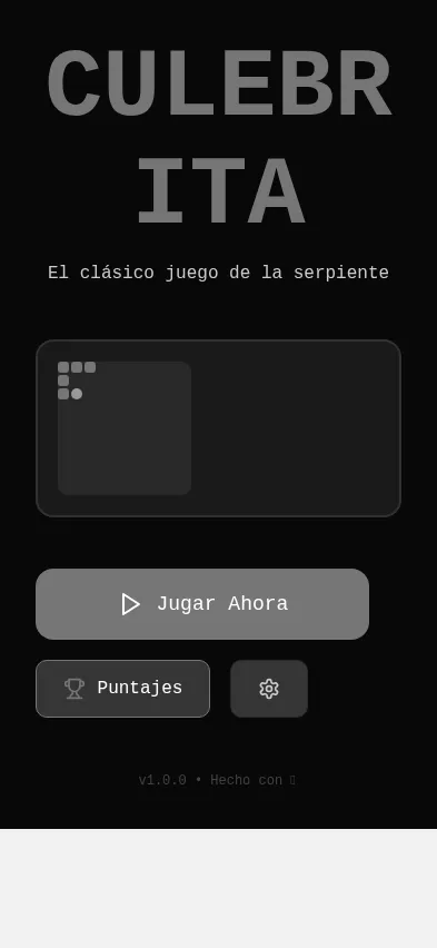 Culebrita Juego Clásico