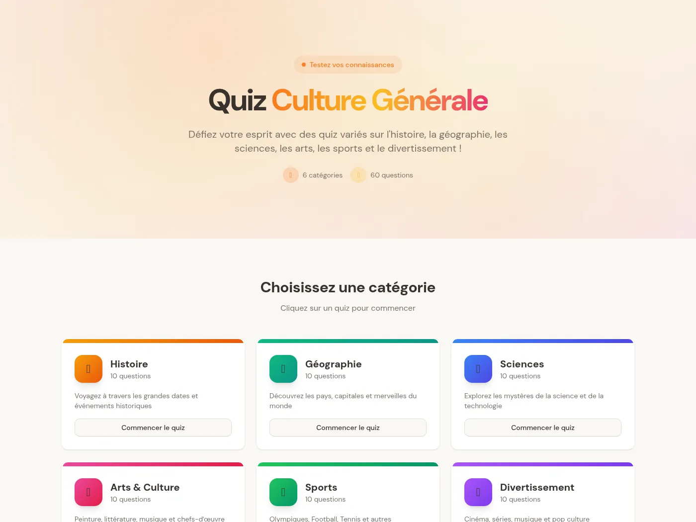 Culture Quiz Web