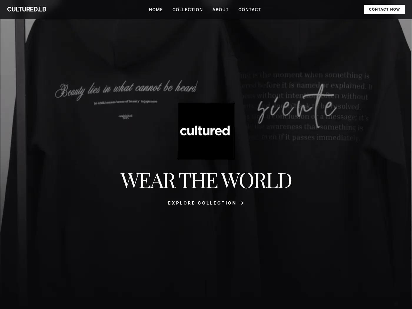Cultured.lb Landing Page