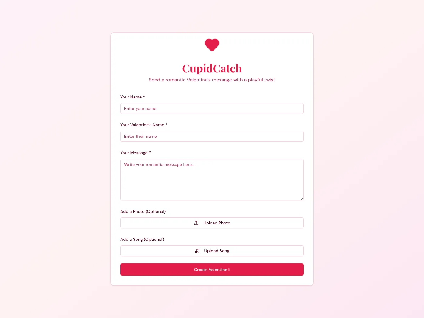 CupidCatch Web Experience
