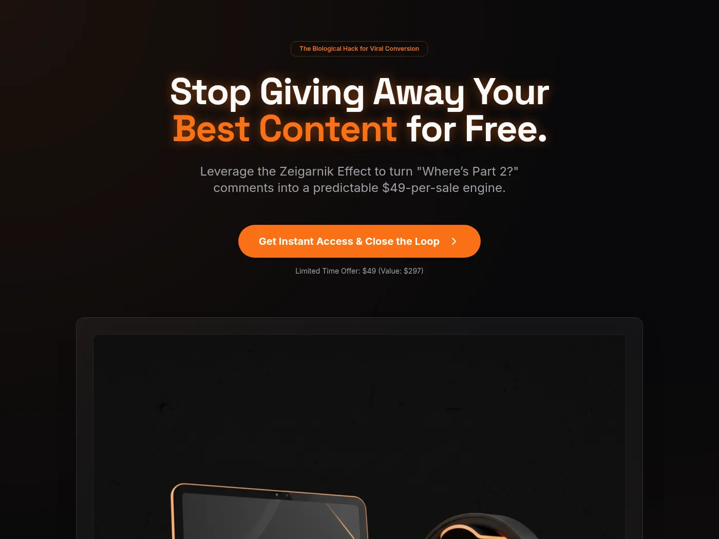 Curiosity Funnel Landing Page