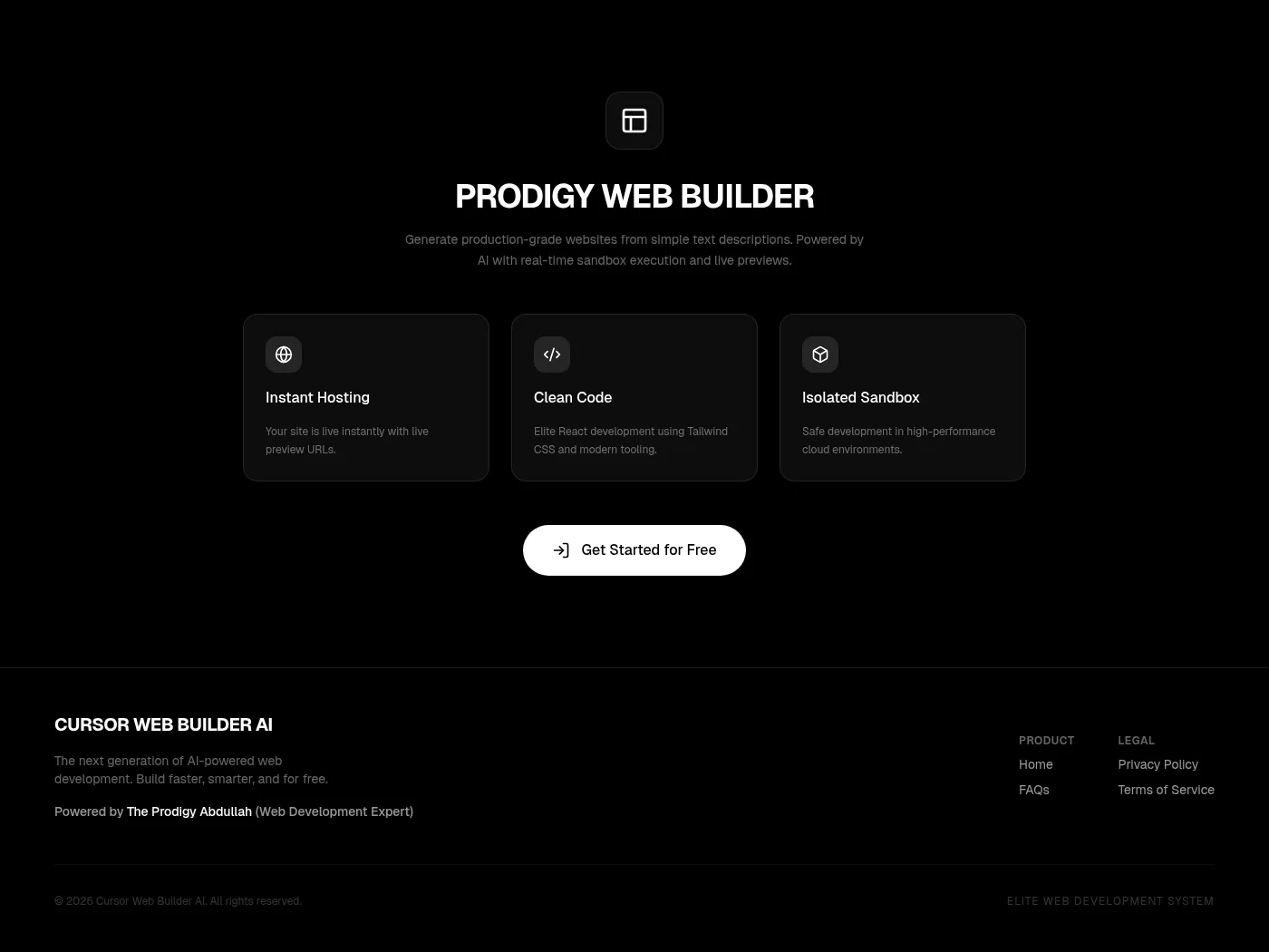 Prodigy Website Builder
