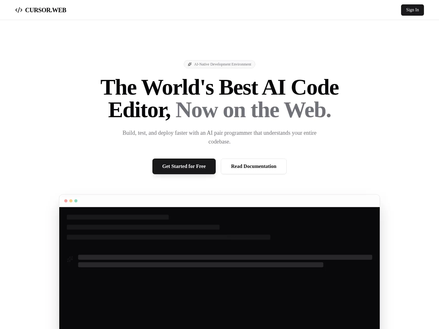 Cursor Web Dev Clone