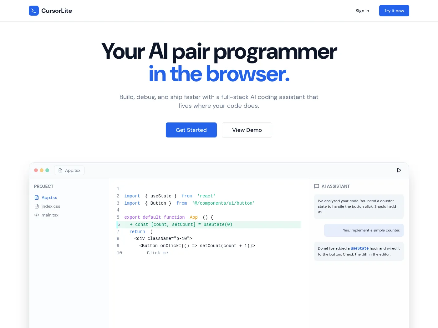 CursorLite AI IDE
