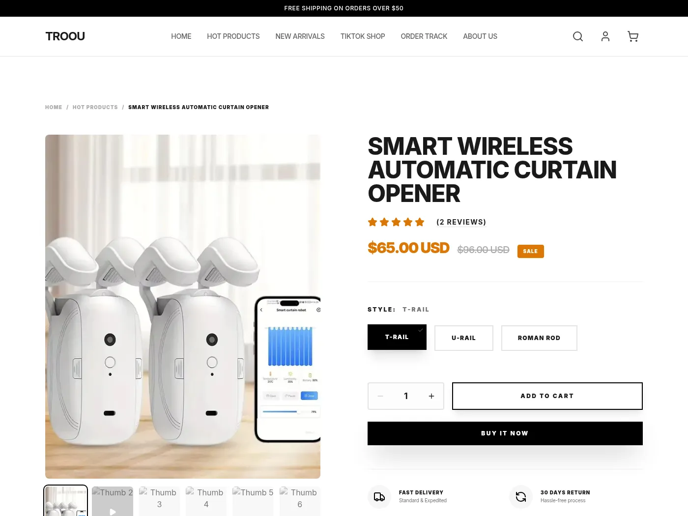 Smart Curtain Shop Clone