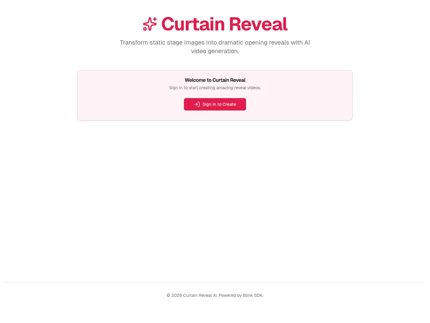 Curtain Reveal Video Maker