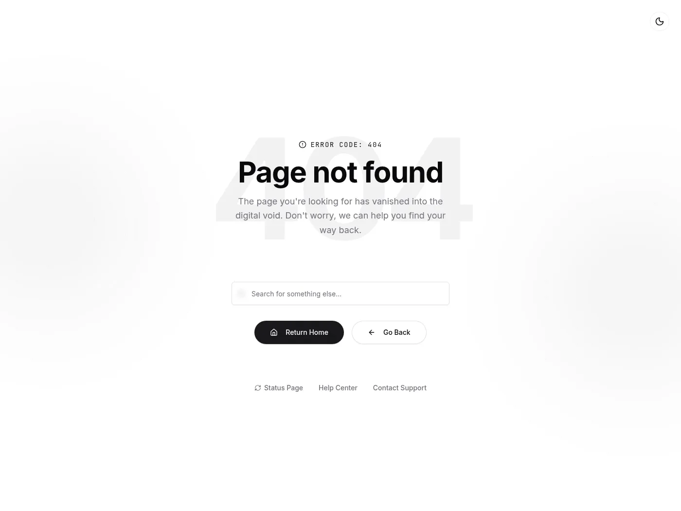 Custom 404 Error Page