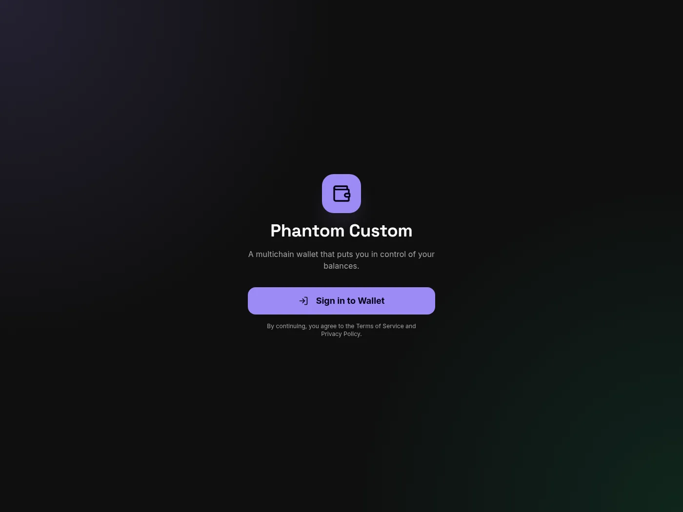 Custom Crypto Wallet