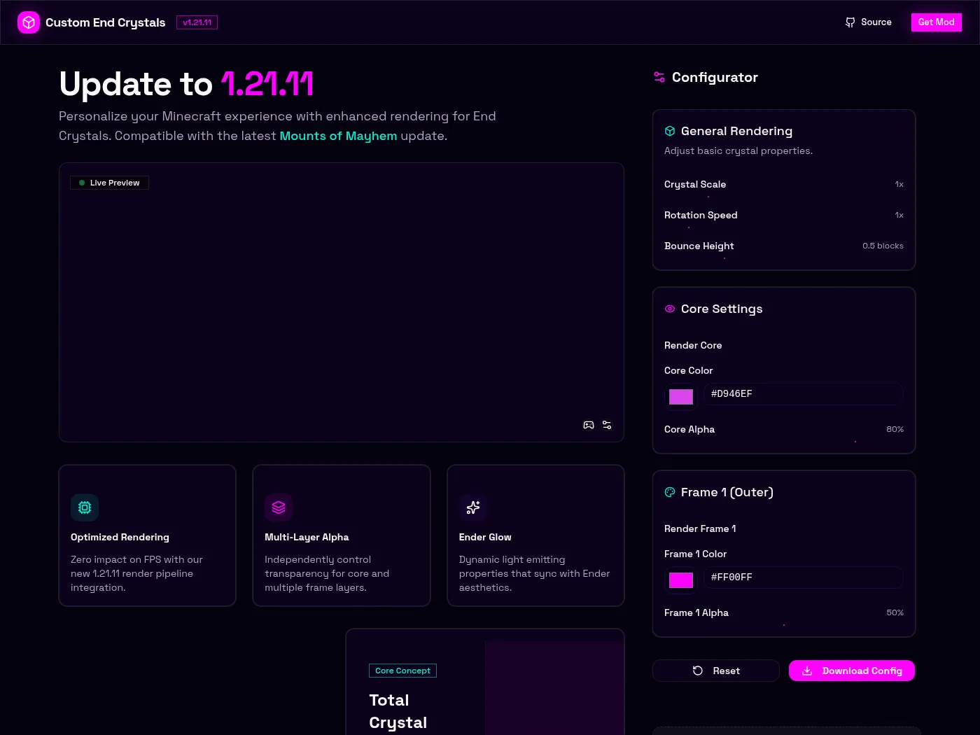 Custom End Crystals 1.21.11