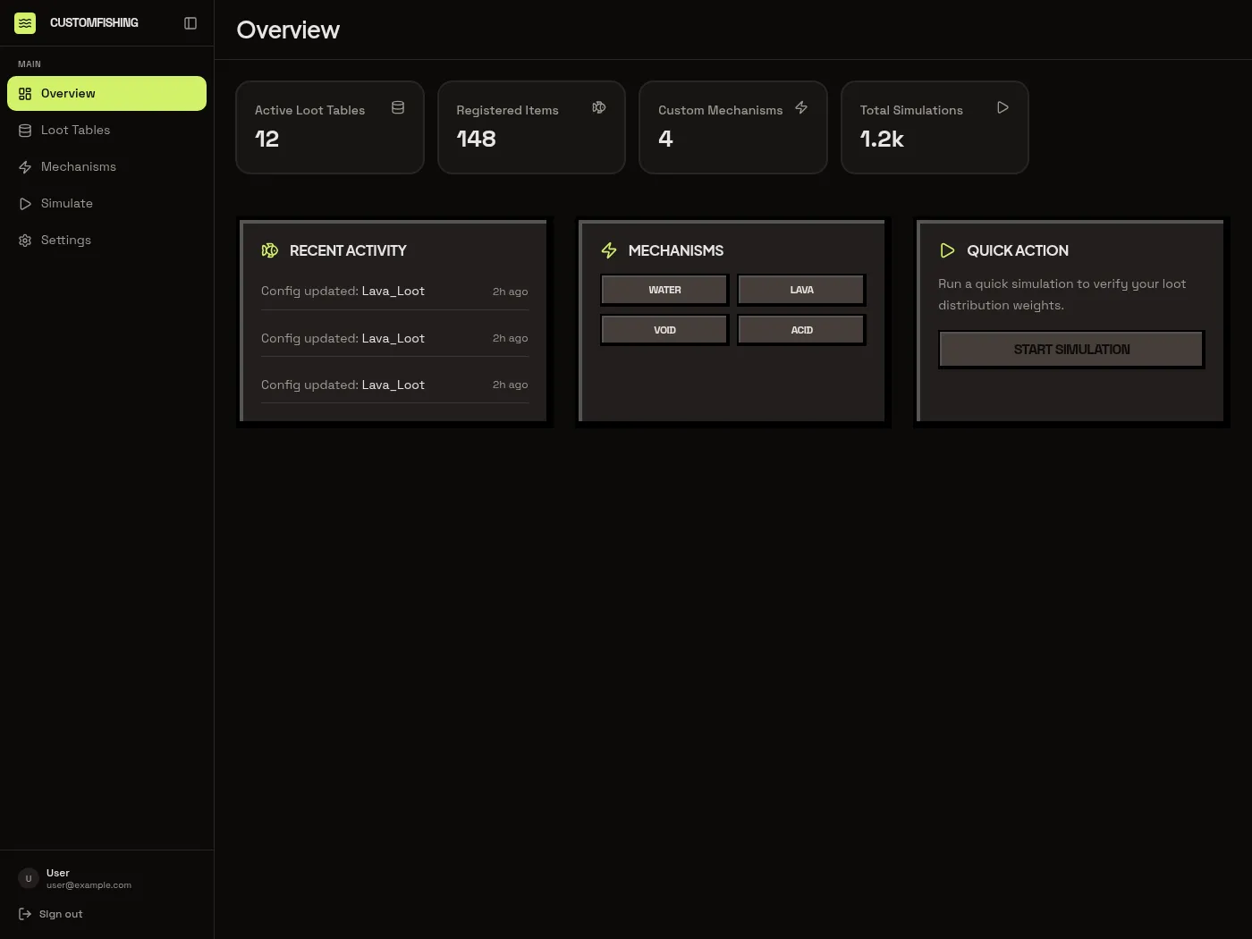 Custom Fishing App