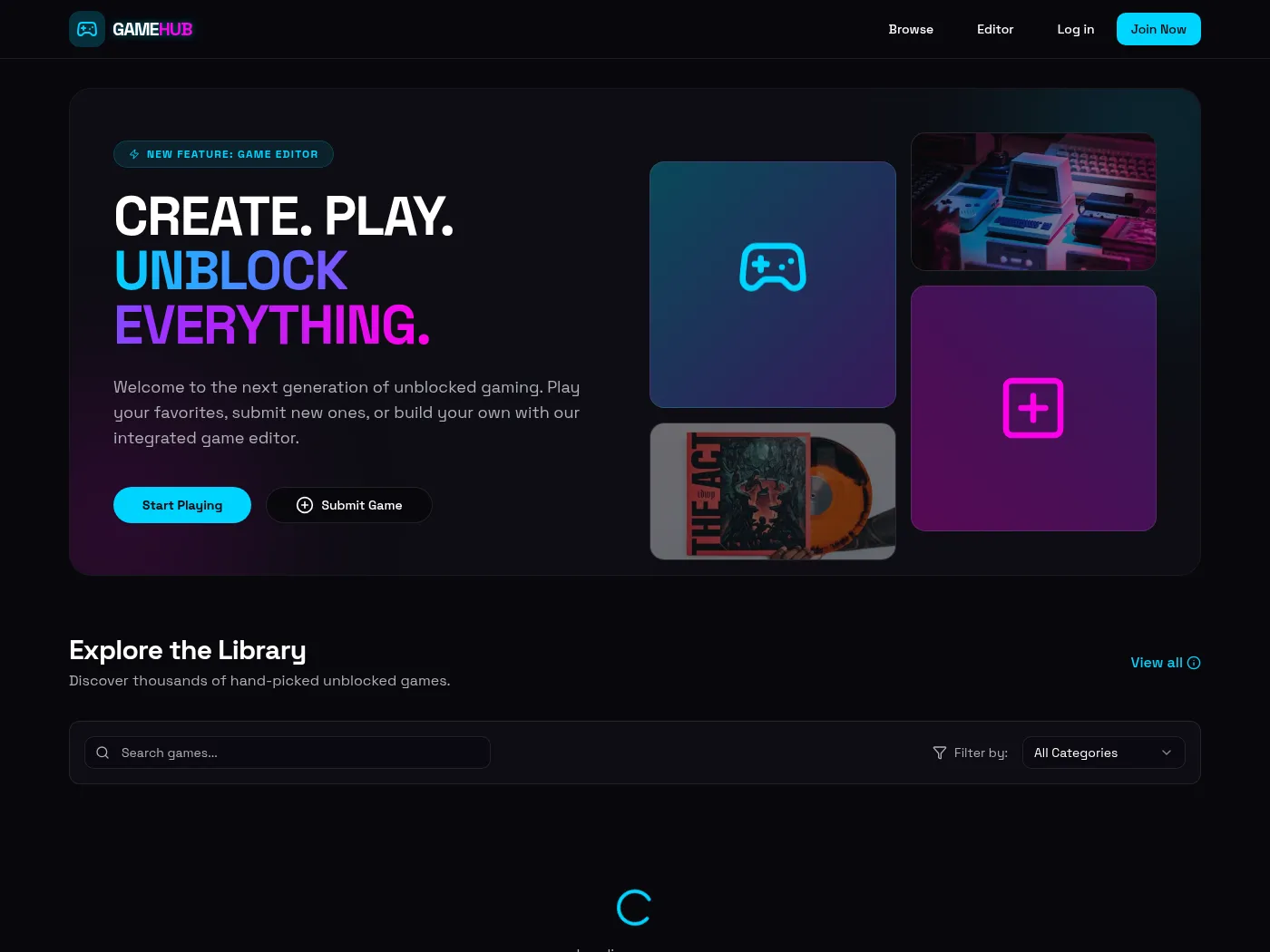 Custom Unblocked Game Hub