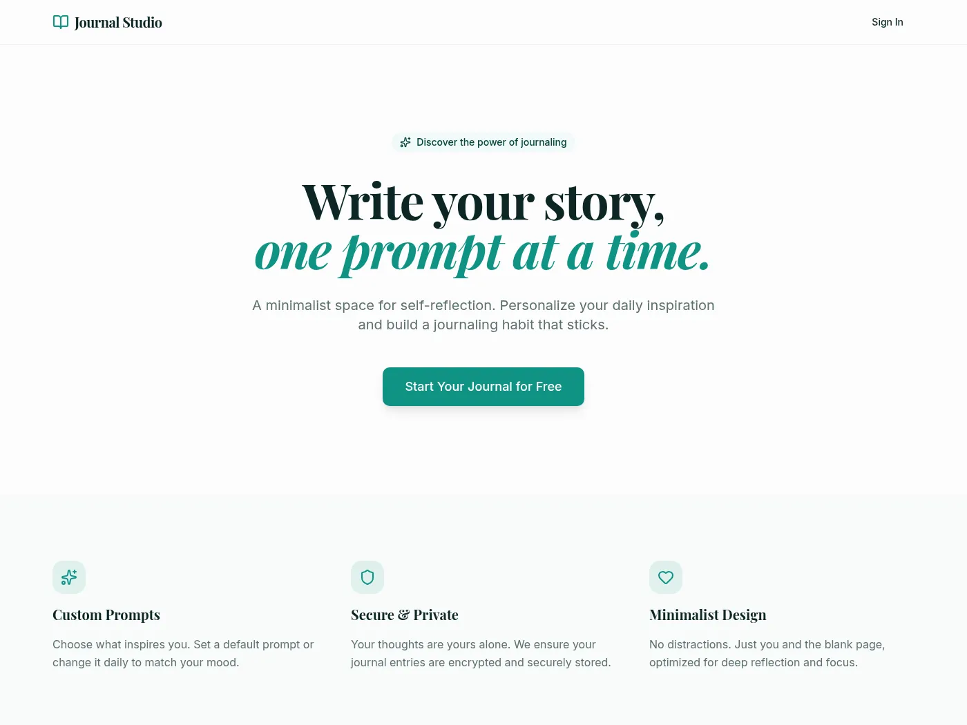 Journal Prompt Studio