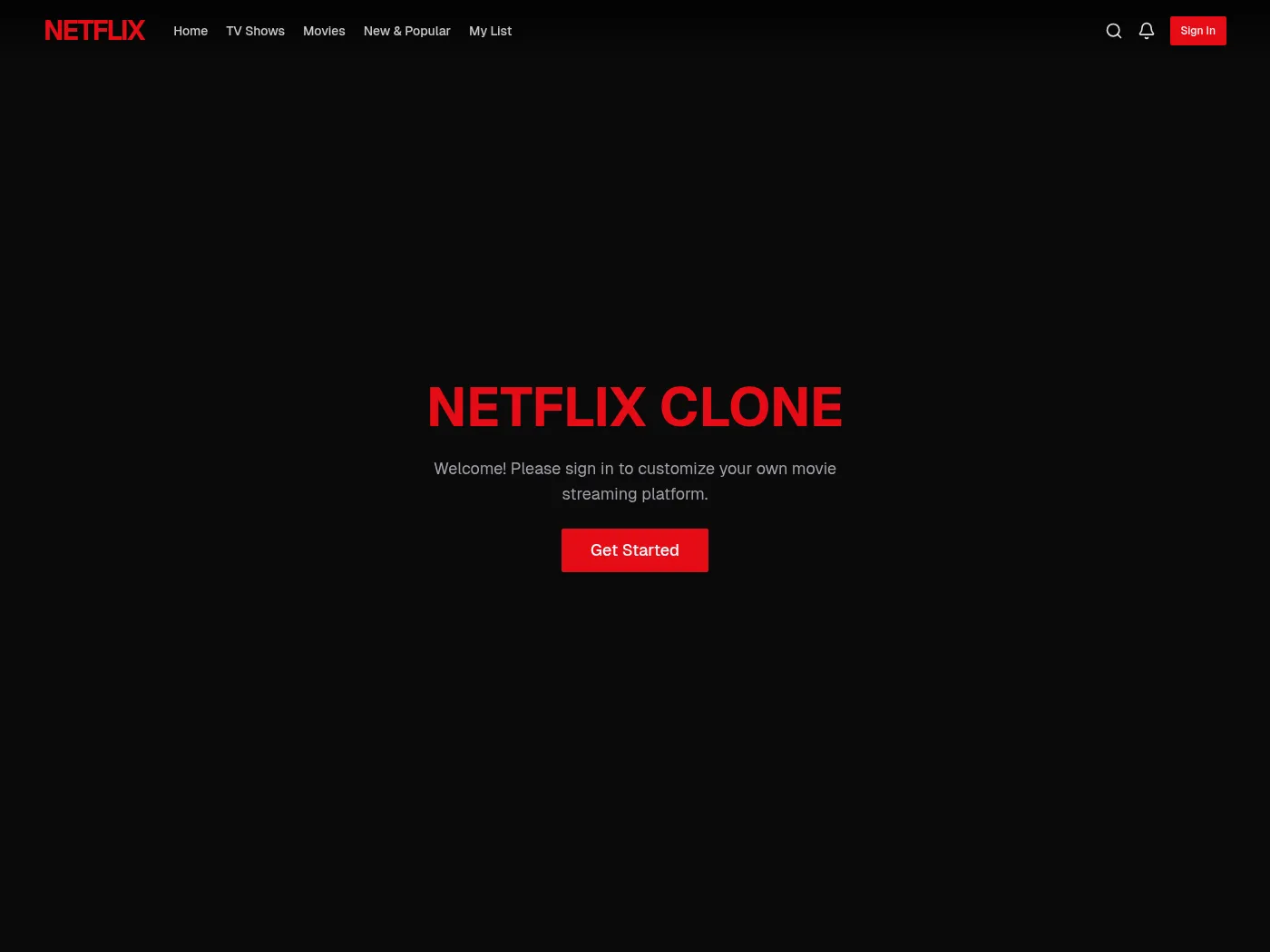 Customizable Netflix Clone