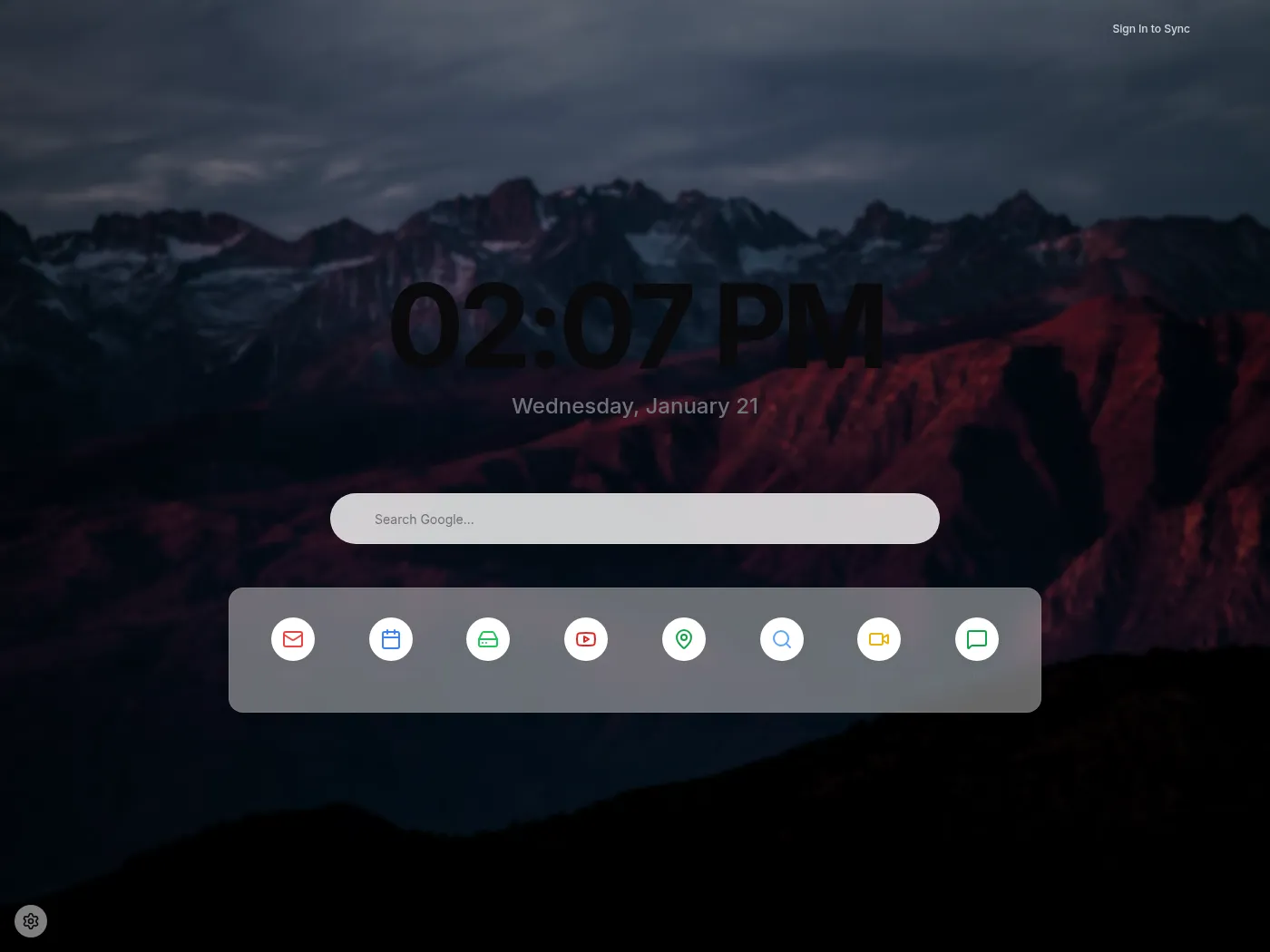 Custom New Tab Dashboard