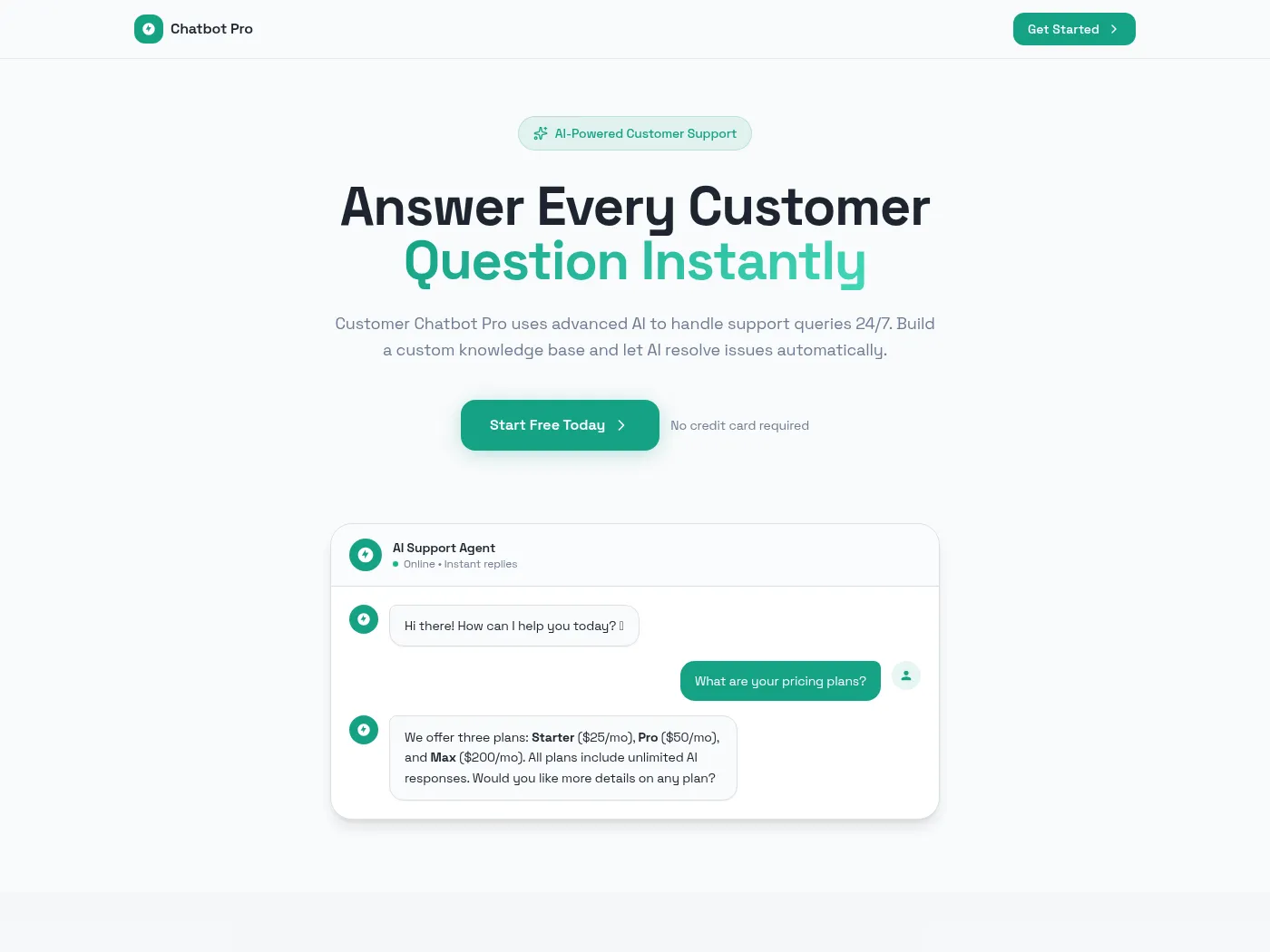 Customer Chatbot Pro