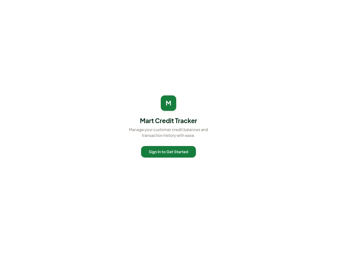 Mart Credit Tracker