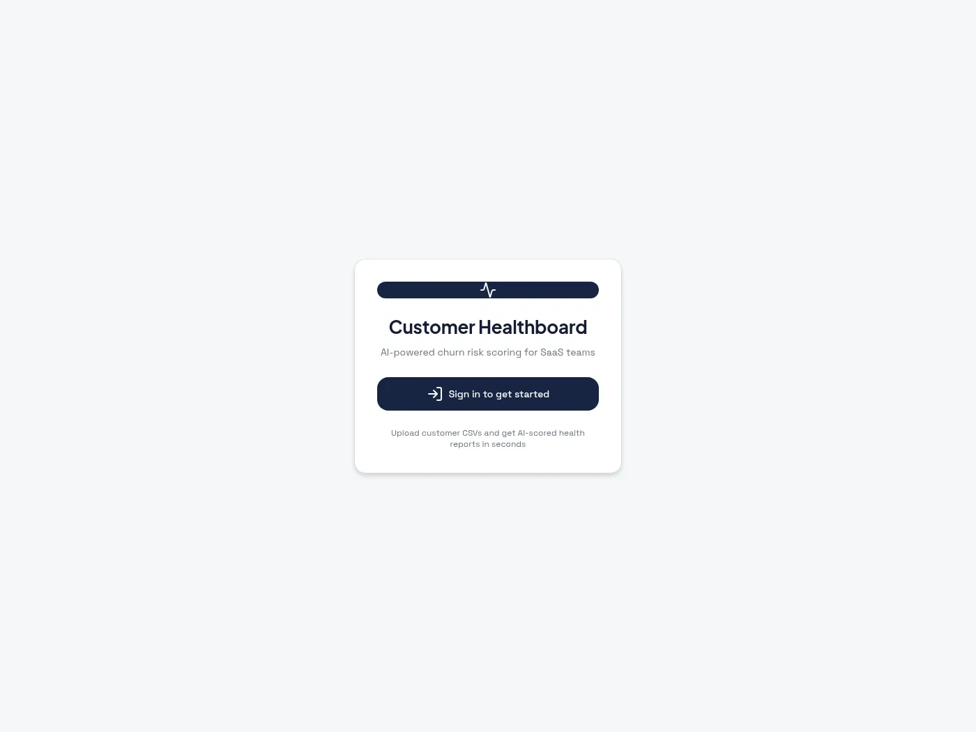 SaaS Customer Healthboard