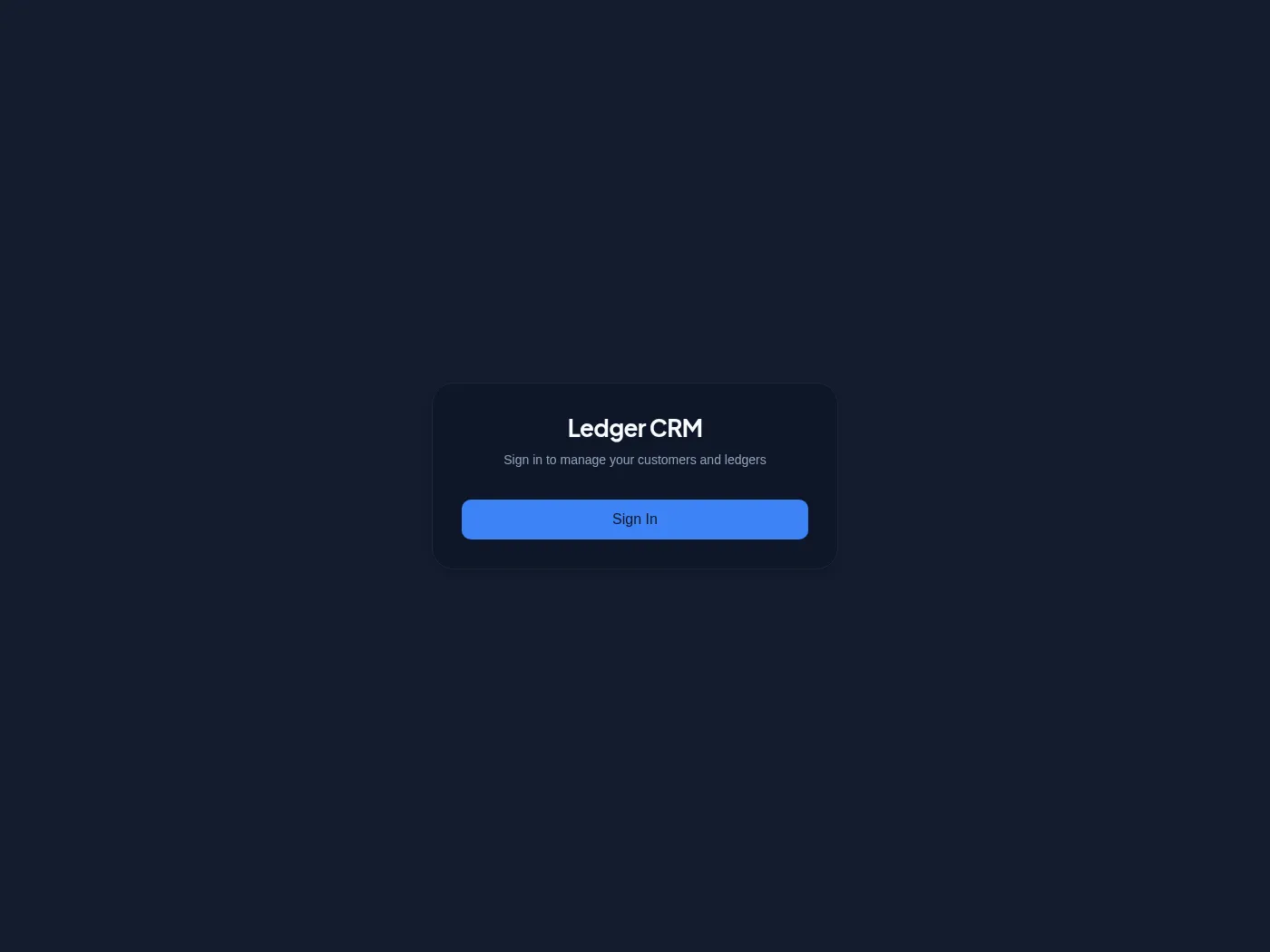 Customer Ledger Admin Panel