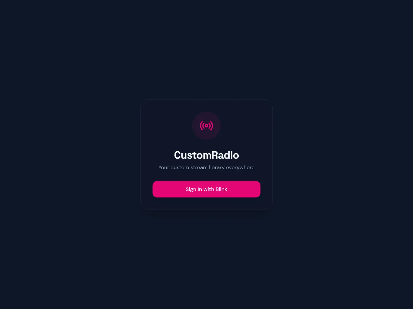 CustomRadio Stream Player