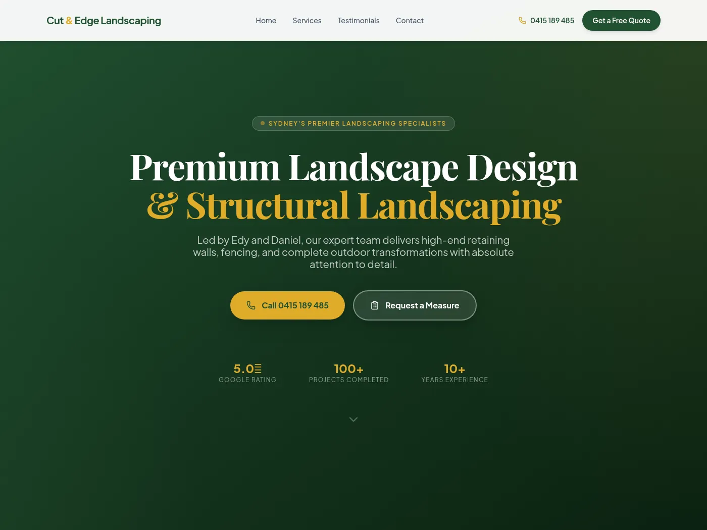 Cut & Edge Landscaping Site
