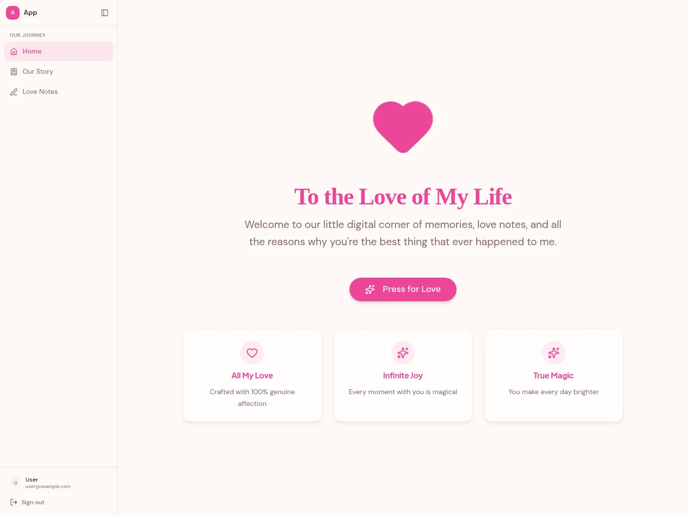 Sweetheart Web Gift