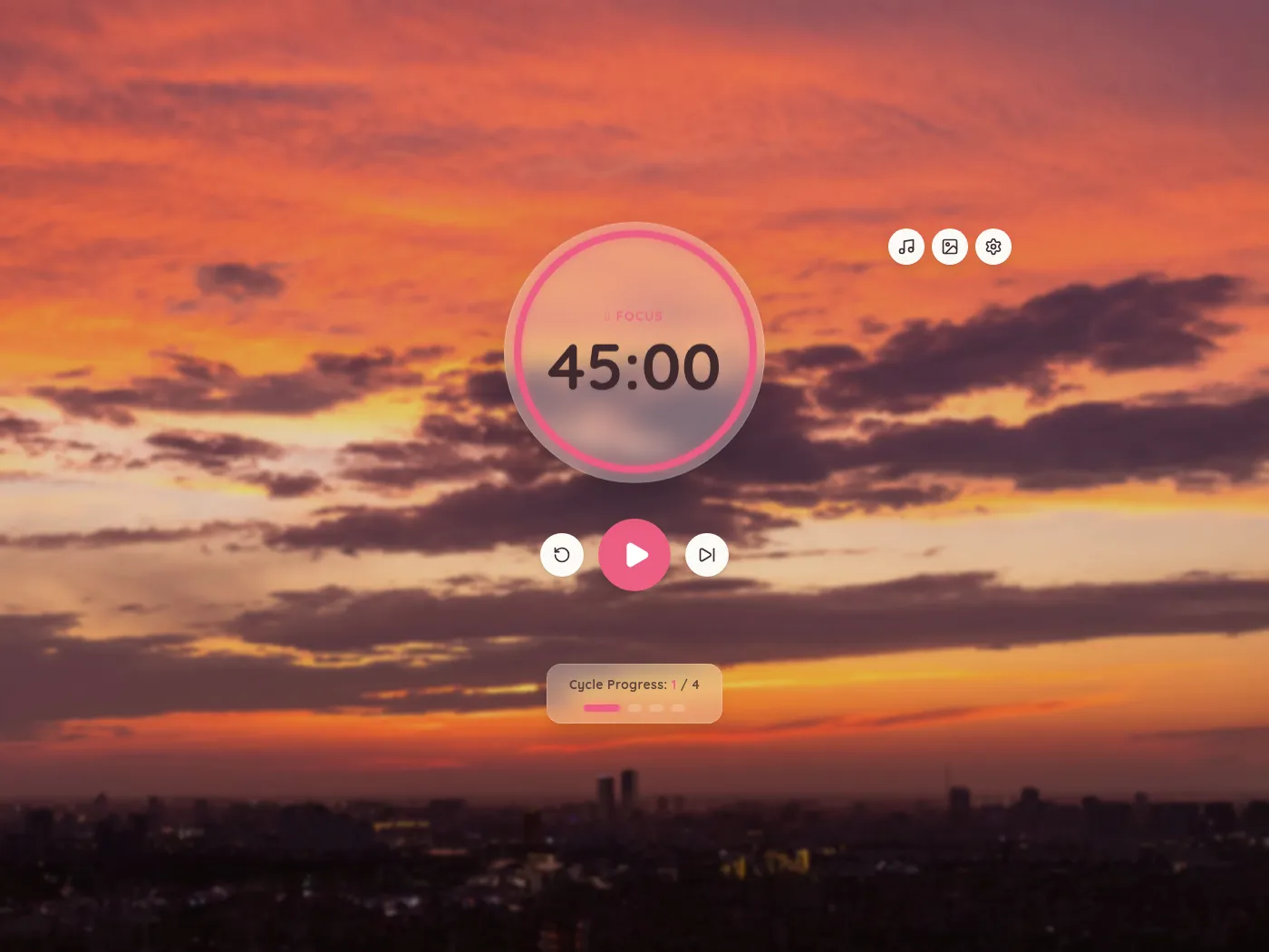 Aesthetic Pomodoro Timer