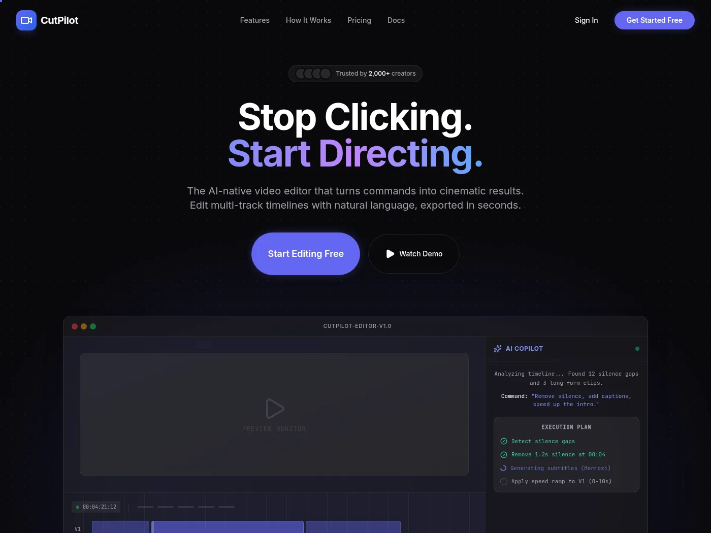 CutPilot Landing Page