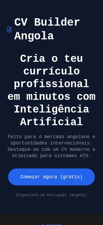CV AI Builder Angola