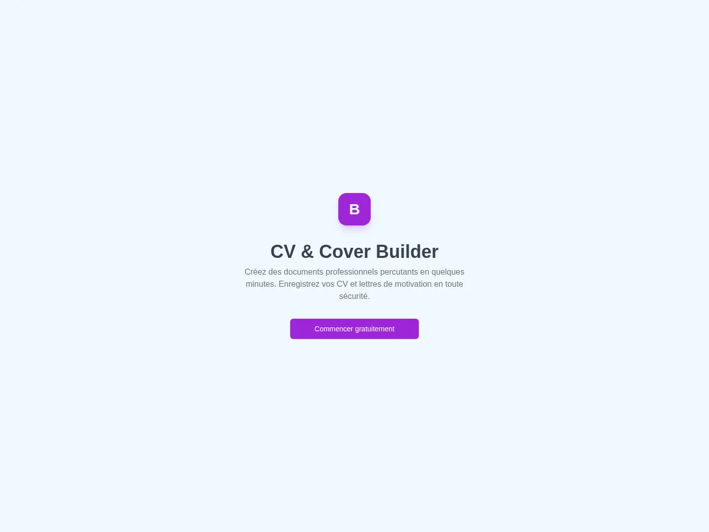 CV & Cover Builder