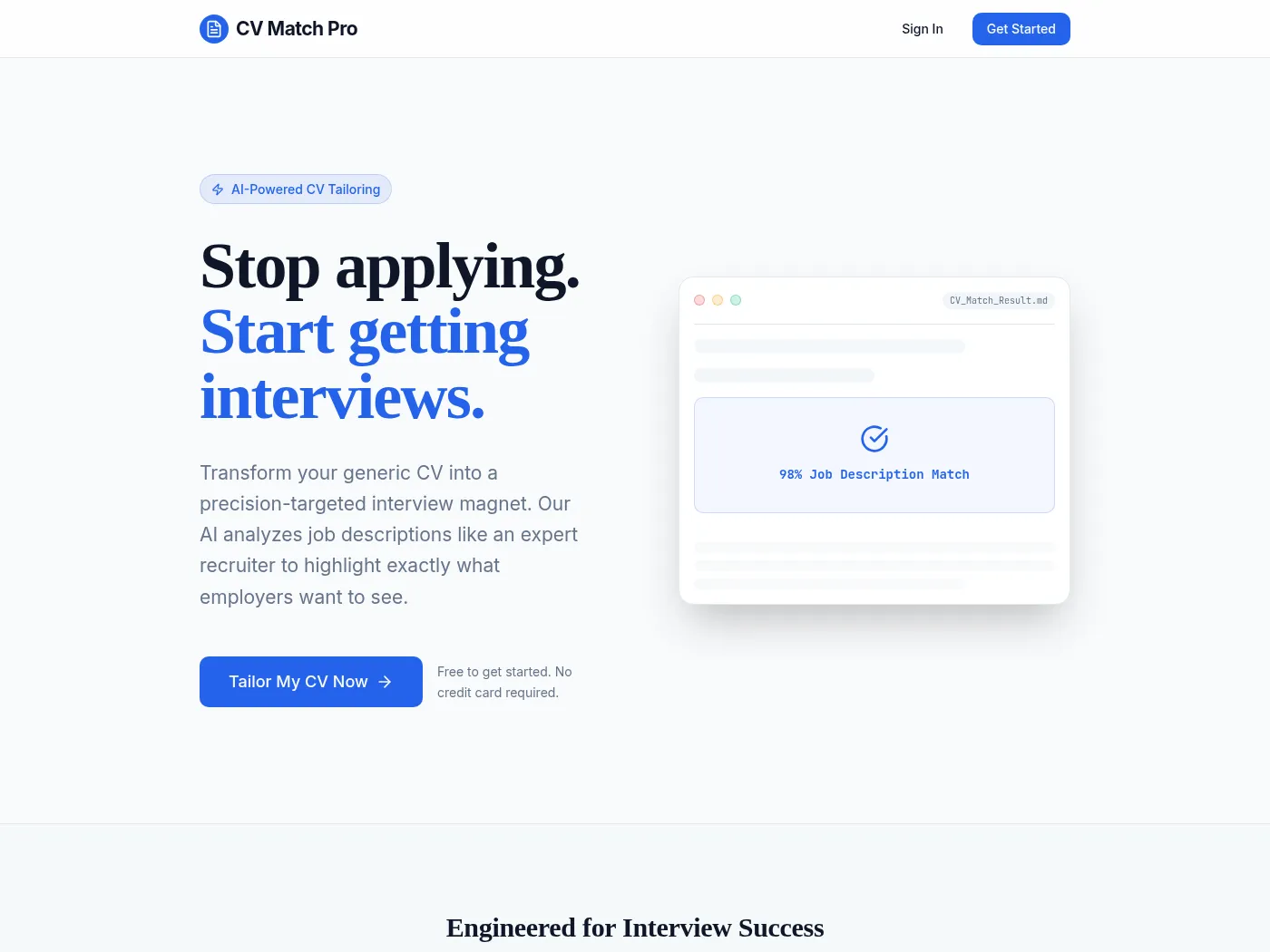 CV Job Match Pro